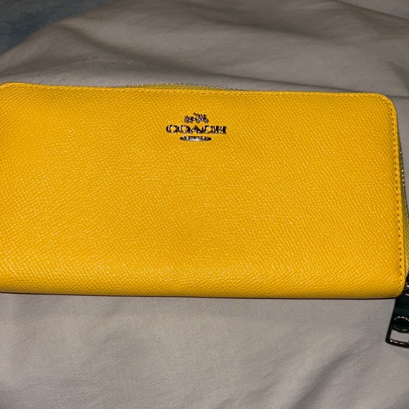 Coach | Bags | Coach Yellow Wallet | Poshmark